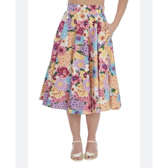 Collectif | Skirts | Collectif Vintage London Floral Zing Skirt Midi ...